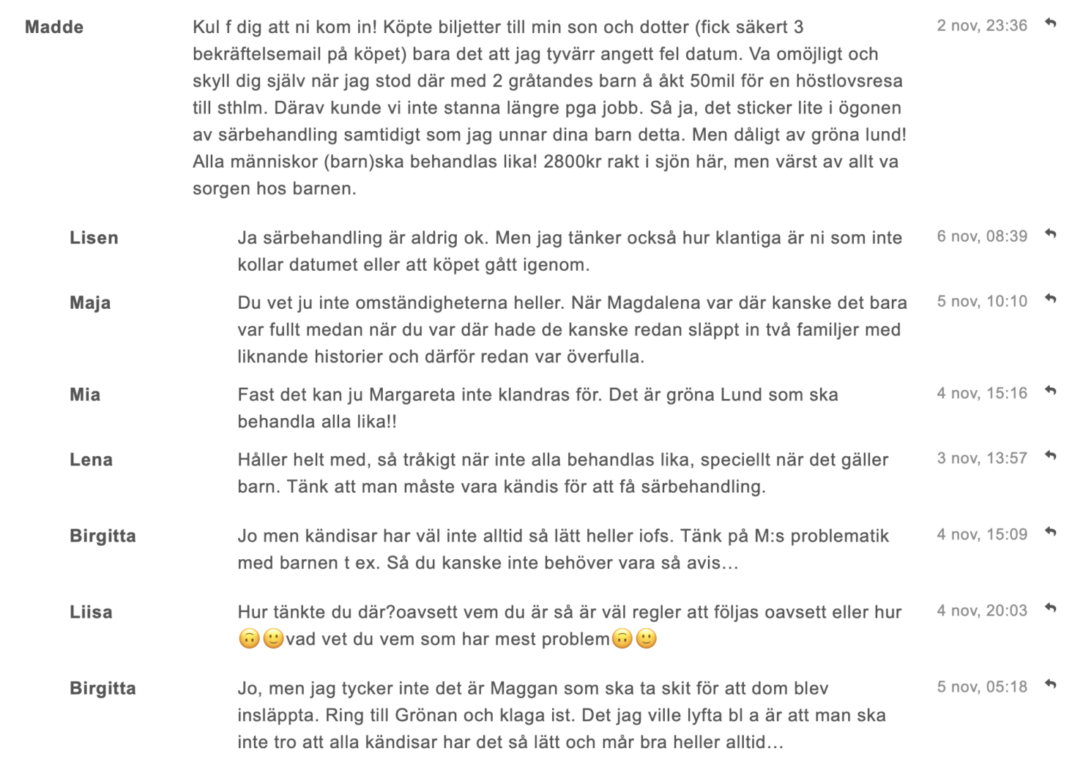 Magdalena Graafs gräddfil till Gröna Lund - Bloggbevakning