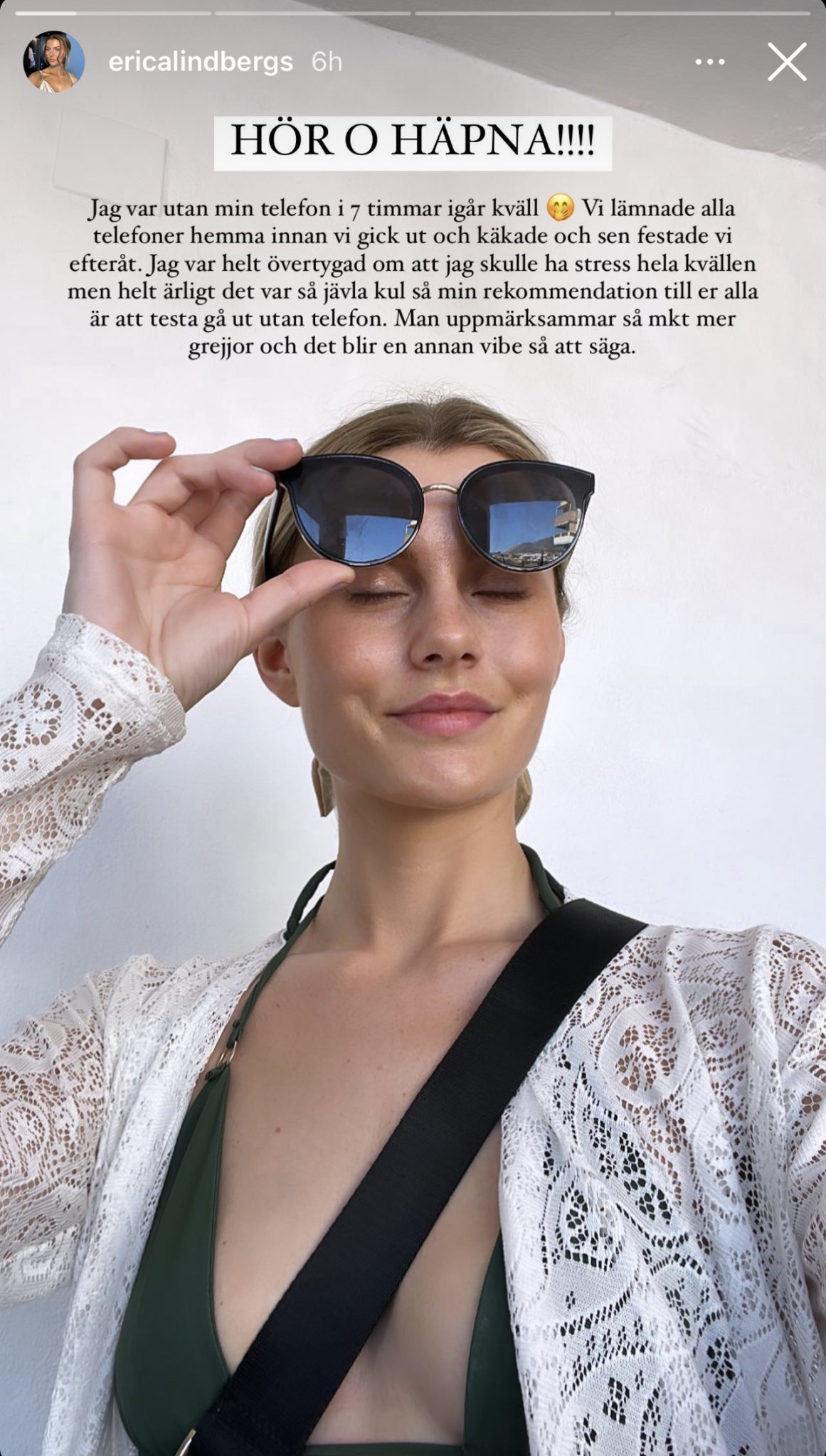Erica Lindbergs mobiluppmaning upprör på Instagram - Bloggbevakning