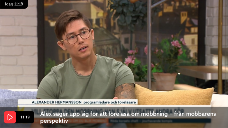 Alexander Hermansson var en mobbare i skolan - Bloggbevakning